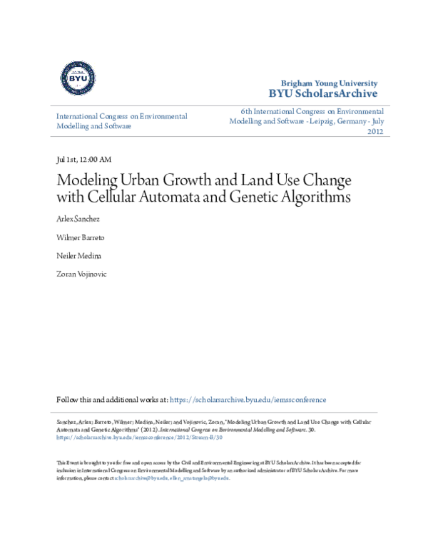 (PDF) AM Modeling Urban Growth and Land Use Change with Cellular ...