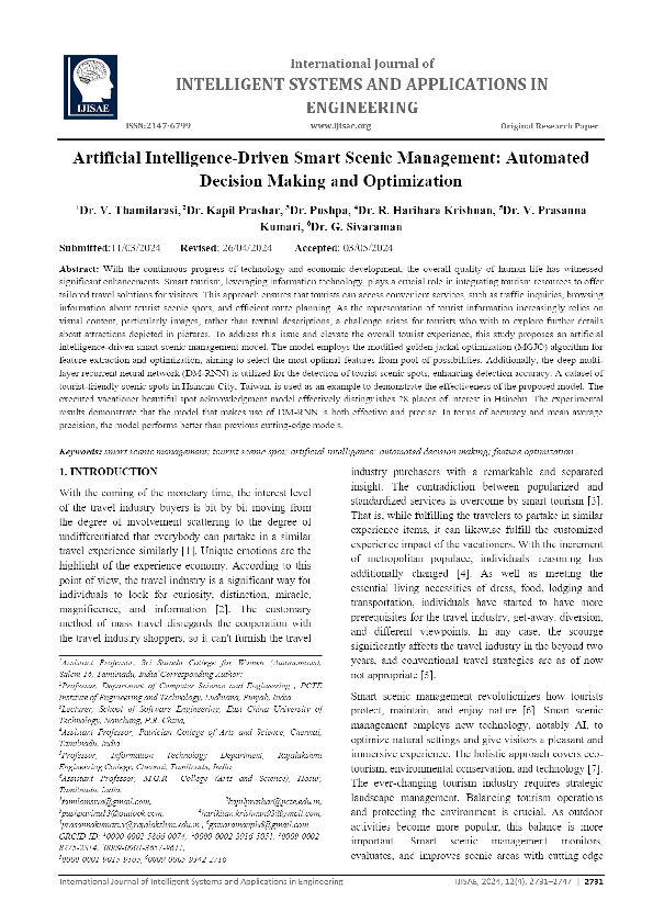 (PDF) View of Artificial Intelligence-Driven Smart Scenic Management Automated Decision Making ...