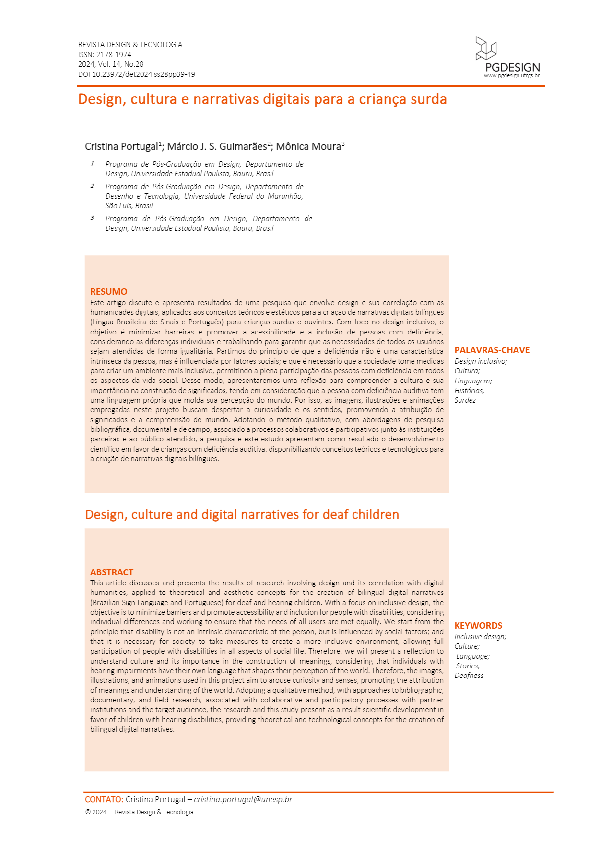 (PDF) Design, culture and digital narratives for deaf children