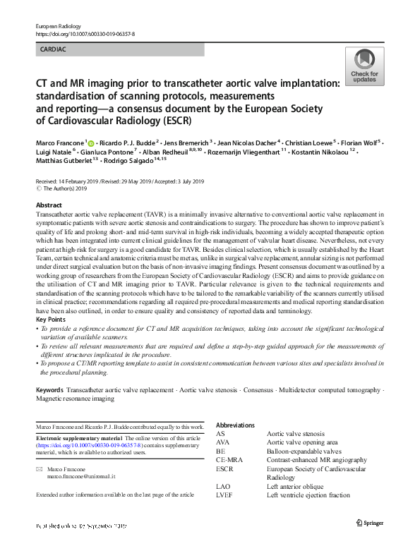 (PDF) CT and MR imaging prior to transcatheter aortic valve ...