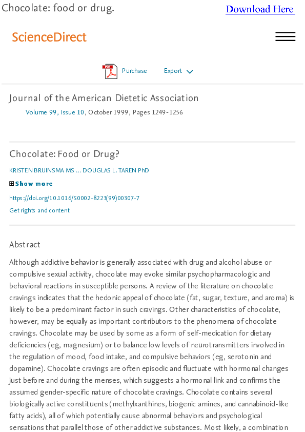 (PDF) Chocolate