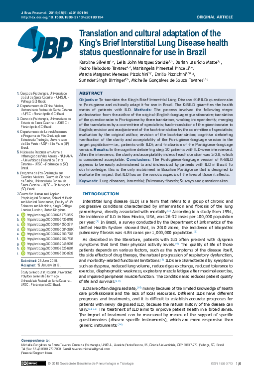 (PDF) Translation and cultural adaptation of the King’s Brief ...