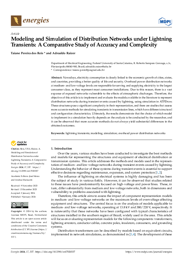 (PDF) Modeling and Simulation of Distribution Networks under Lightning Transients: A Comparative ...