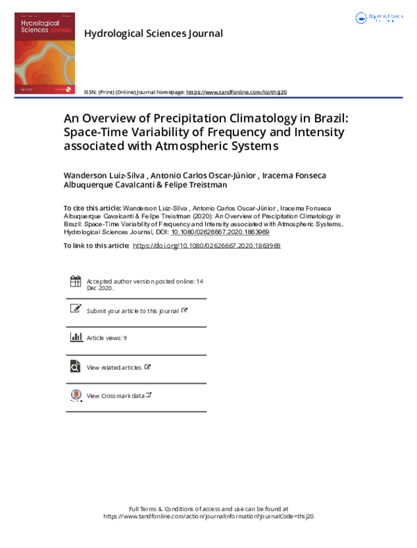 (PDF) An overview of precipitation climatology in Brazil: space-time ...