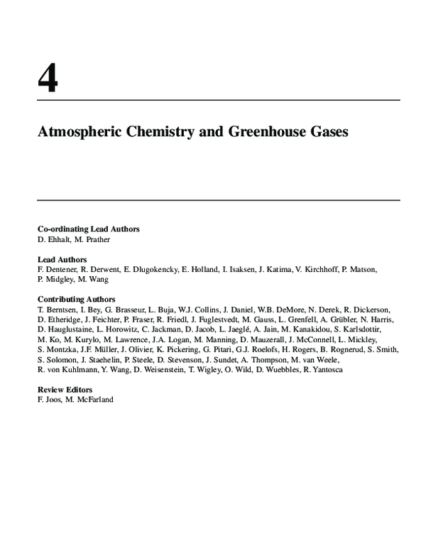 (PDF) Atmospheric Chemistry and Greenhouse Gases | Nada Derek ...