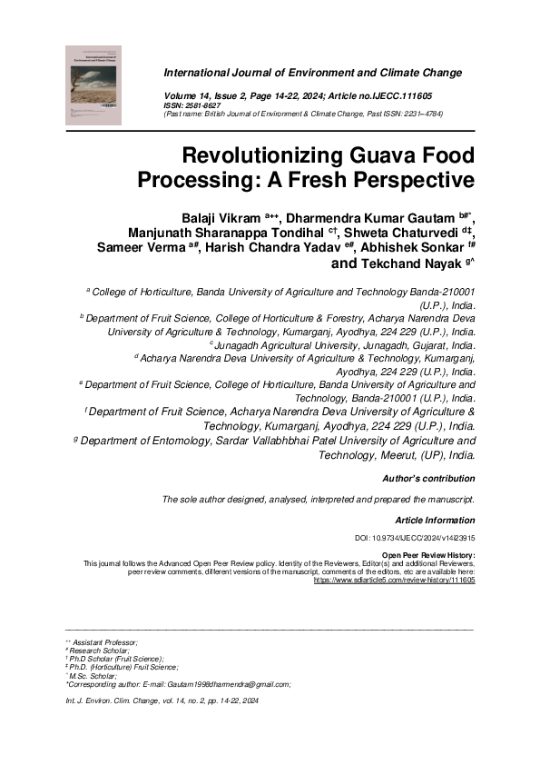 (PDF) Revolutionizing Guava Food Processing: A Fresh Perspective