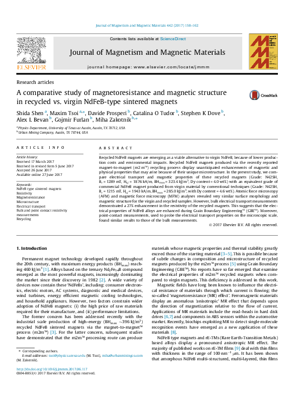 (PDF) A comparative study of magnetoresistance and magnetic structure ...