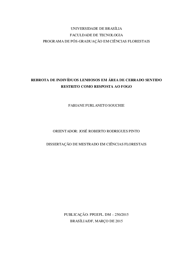 (PDF) Rebrota de indivíduos lenhosos em área de cerrado sentido ...