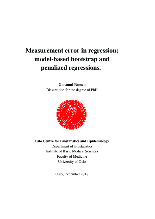(PDF) Model-based bootstrapping when correcting for measurement error with application to ...