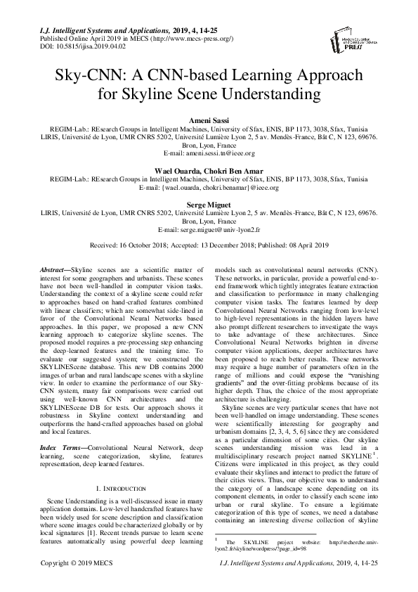(PDF) Sky-CNN: A CNN-based Learning Approach for Skyline Scene Understanding