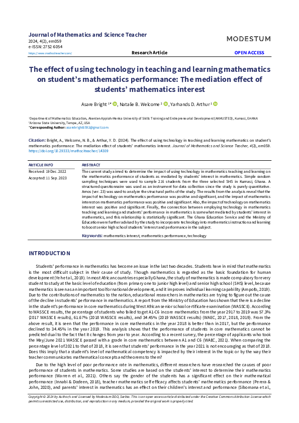 (PDF) The effect of using technology in teaching and learning ...
