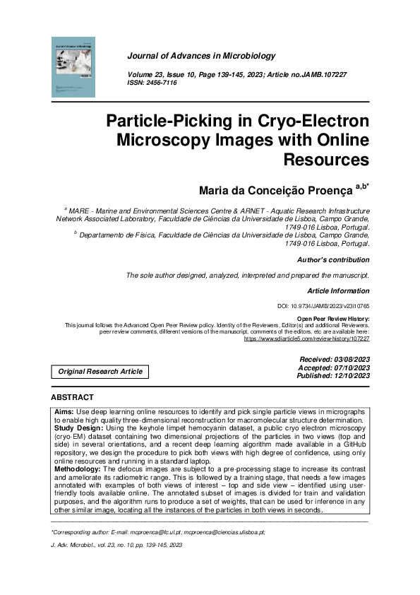 (PDF) Deep Learning for Particle-Picking in Cryo-EM Images
