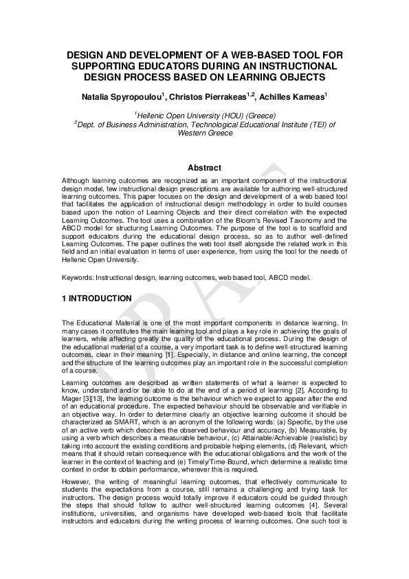(PDF) Design and Development of a Web-Based Tool for Supporting Educators During an ...