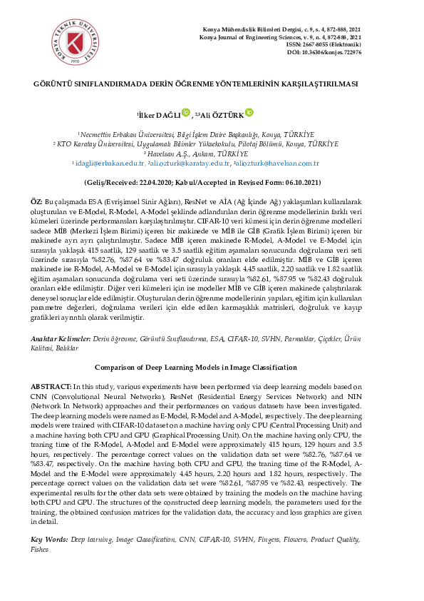 Pdf Comparison Of Deep Learning Models In Image Classification