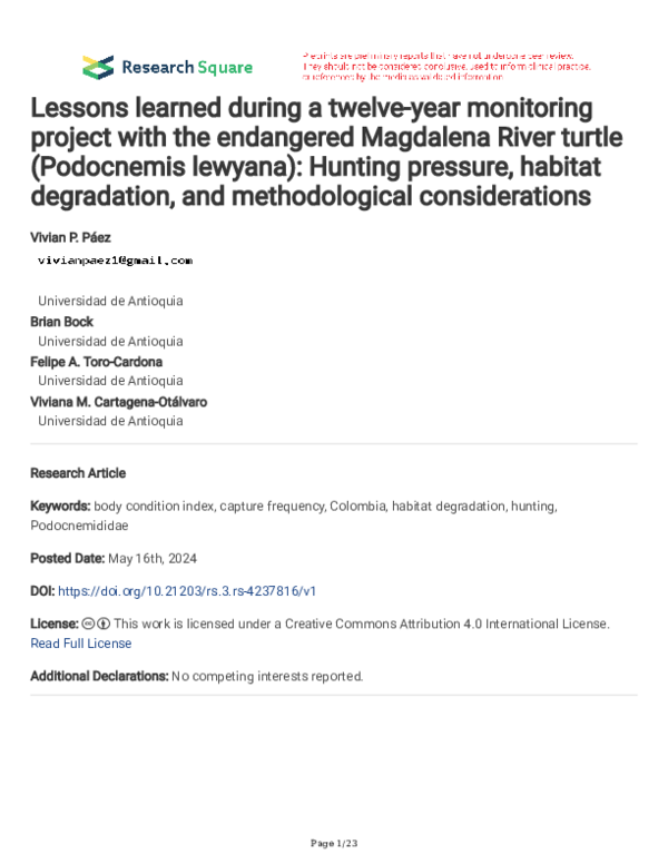 (PDF) Lessons learned during a twelve-year monitoring project with the ...