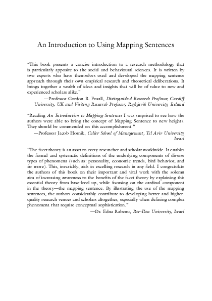 (PDF) An Introduction to Using Mapping Sentences
