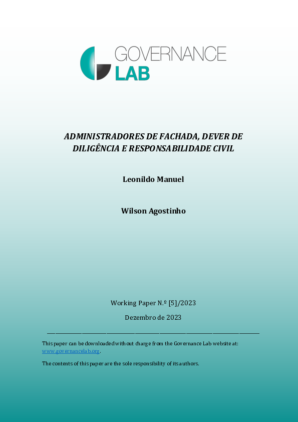 (PDF) ADMINISTRADORES DE FACHADA, DEVER DE DILIGÊNCIA E ...