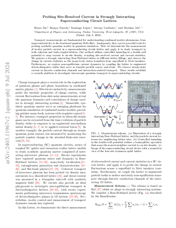 (PDF) Probing Site-Resolved Current in Strongly Interacting ...