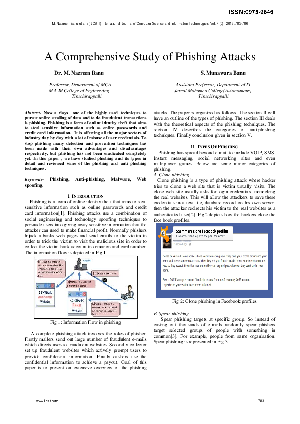 (PDF) A Comprehensive Study of Phishing Attacks