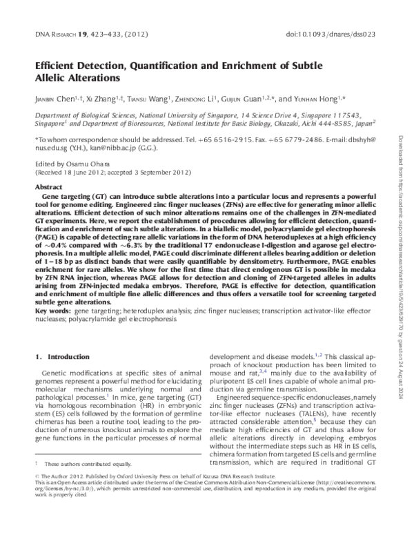 (PDF) Efficient Detection, Quantification and Enrichment of Subtle ...