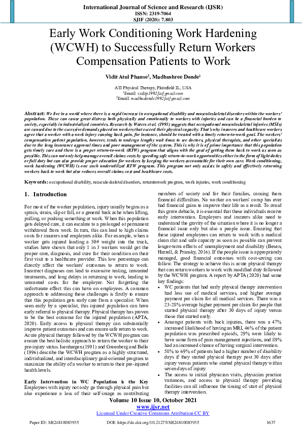 (PDF) Early Work Conditioning Work Hardening (WCWH) to Successfully ...