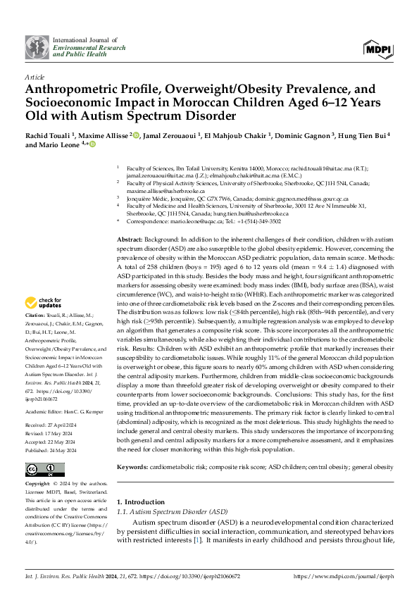 (PDF) Anthropometric Profile, Overweight/Obesity Prevalence, and ...