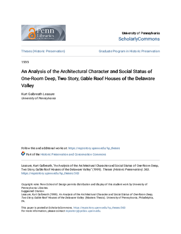 (PDF) An Analysis of the Architectural Character and Social Status of ...