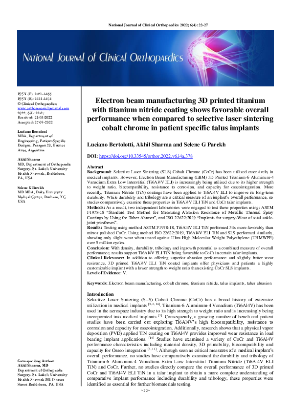 (PDF) Electron beam manufacturing 3D printed titanium with titanium ...