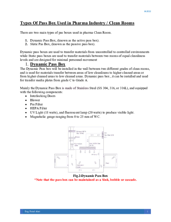 (PDF) Types Of Pass Box Used in Pharma Industry / Clean Rooms