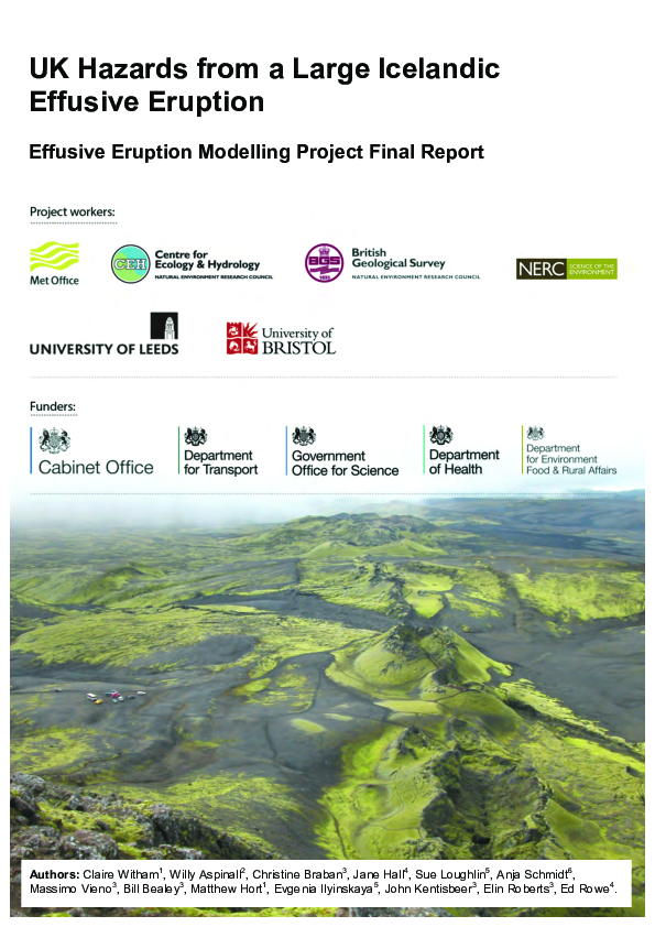 (PDF) UK hazards from a large Icelandic effusive eruption. Effusive ...