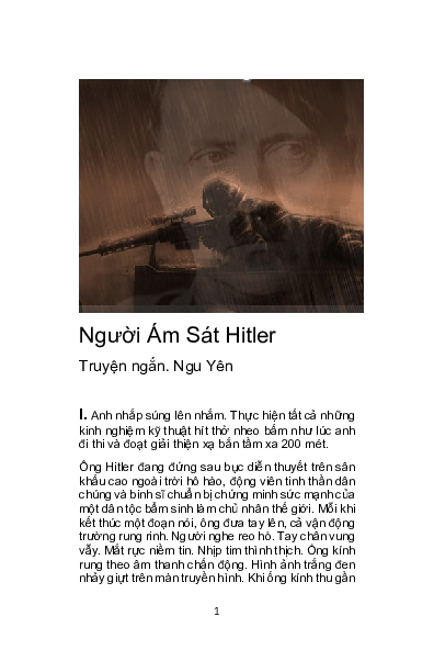 (PDF) Người Ám Sát Hitler. Truyện Ngắn. ngu Yên