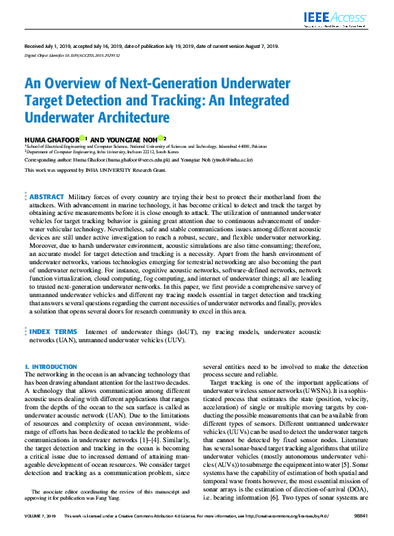 (PDF) An Overview of Next-Generation Underwater Target Detection and ...