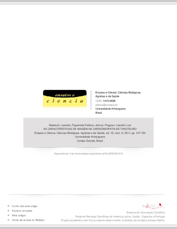 (PDF) As características da imagem na cardiomiopatia de Takotsubo | Johnny Feitoza - Academia.edu