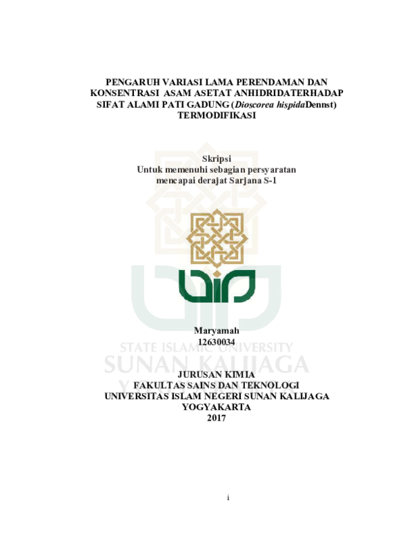 (PDF) Pengaruh Variasi Lama Perendaman Dan Konsentrasi Asam Asetat Anhidrida Terhadap Sifat ...