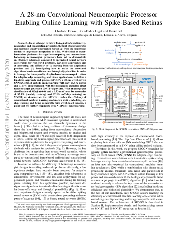 (PDF) A 28-nm Convolutional Neuromorphic Processor Enabling Online ...