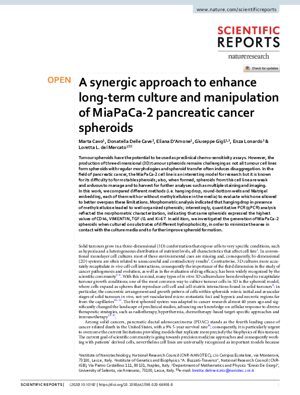 (PDF) A synergic approach to enhance long-term culture and manipulation ...