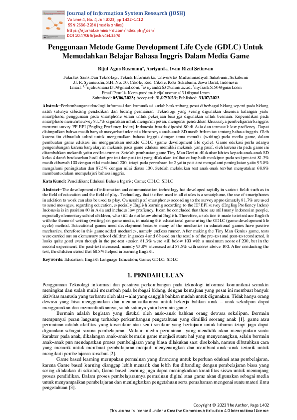 (PDF) Penggunaan Metode Game Development Life Cycle (GDLC) Untuk ...