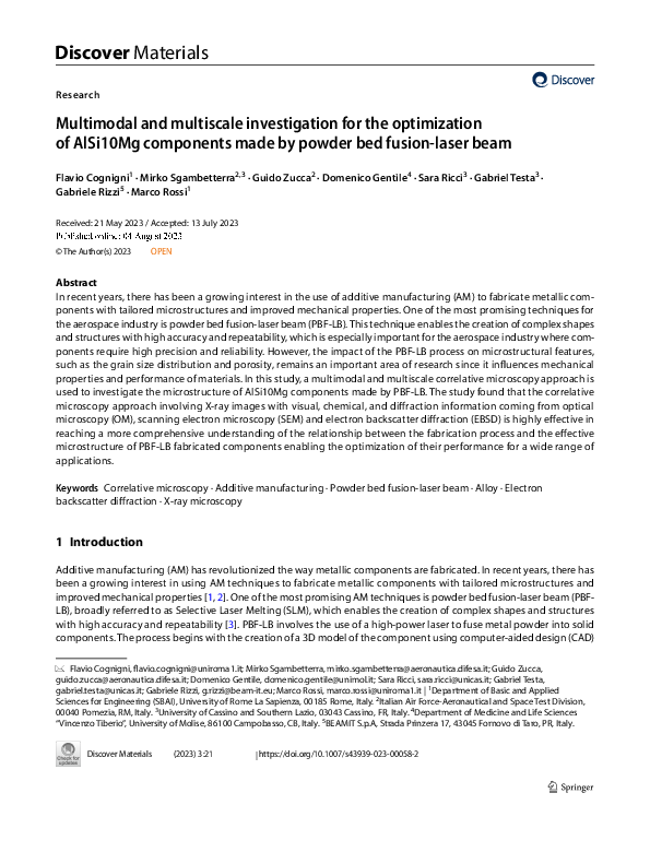 (PDF) Multimodal and multiscale investigation for the optimization of ...