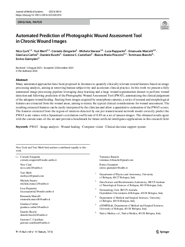 (PDF) Automated Prediction of Photographic Wound Assessment Tool in ...