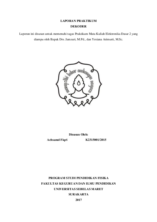 (PDF) Laporan Praktikum DEKODER