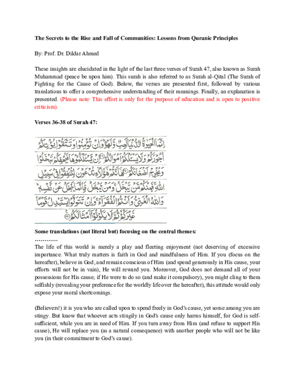 (PDF) The Secrets to the Rise and Fall of Communities: Lessons from ...