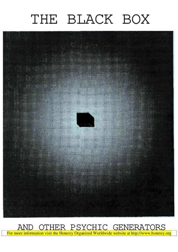 (PDF) Black Box And Other Psychic Generators