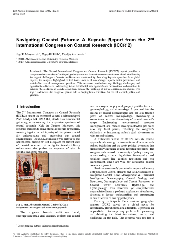 (PDF) Navigating Coastal Futures: A Keynote Report from the 2nd ...