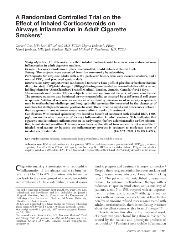 (PDF) A Randomized Controlled Trial on the Effect of Inhaled ...