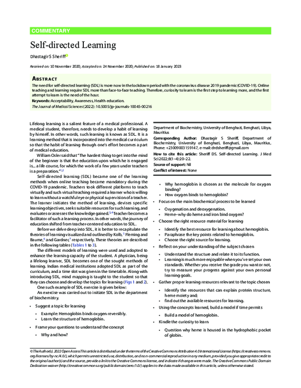 (PDF) Self-directed Learning