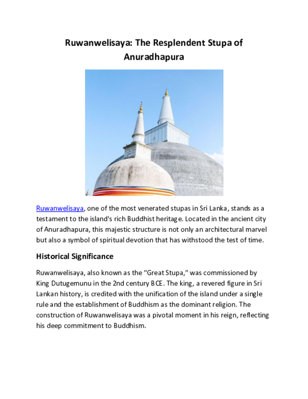 (PDF) Ruwanwelisaya