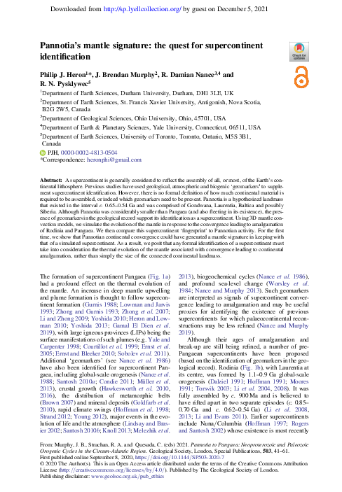 (PDF) Pannotia's mantle signature: the quest for supercontinent ...