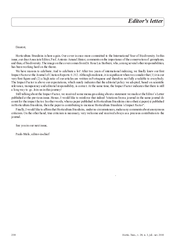 (PDF) Carta do editor