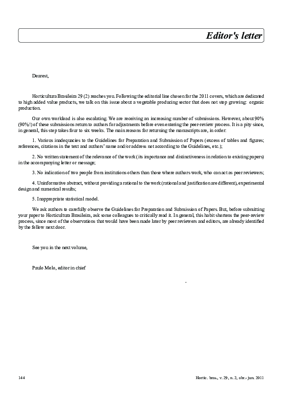 (PDF) Carta do editor