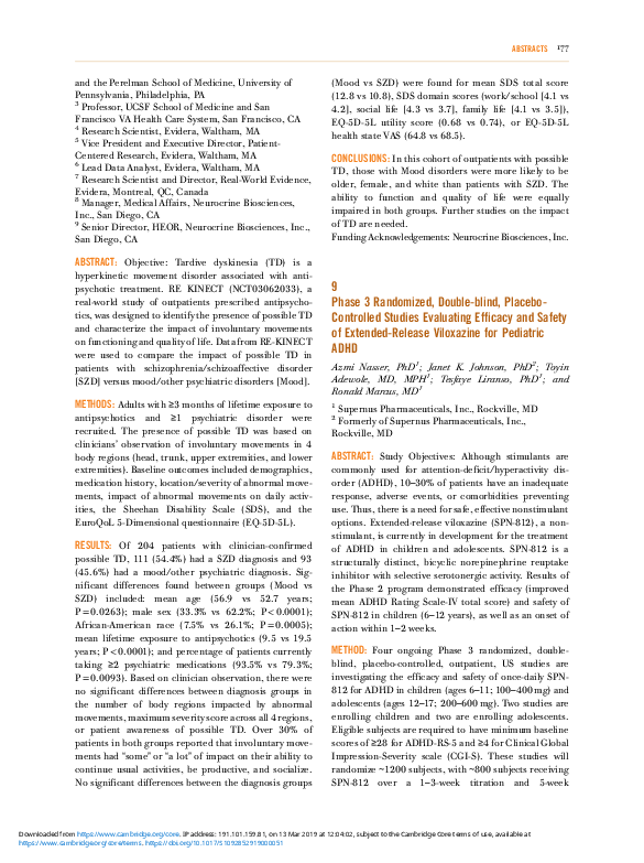 (PDF) 9 Phase 3 Randomized, Double-blind, Placebo-Controlled Studies Evaluating Efficacy and ...